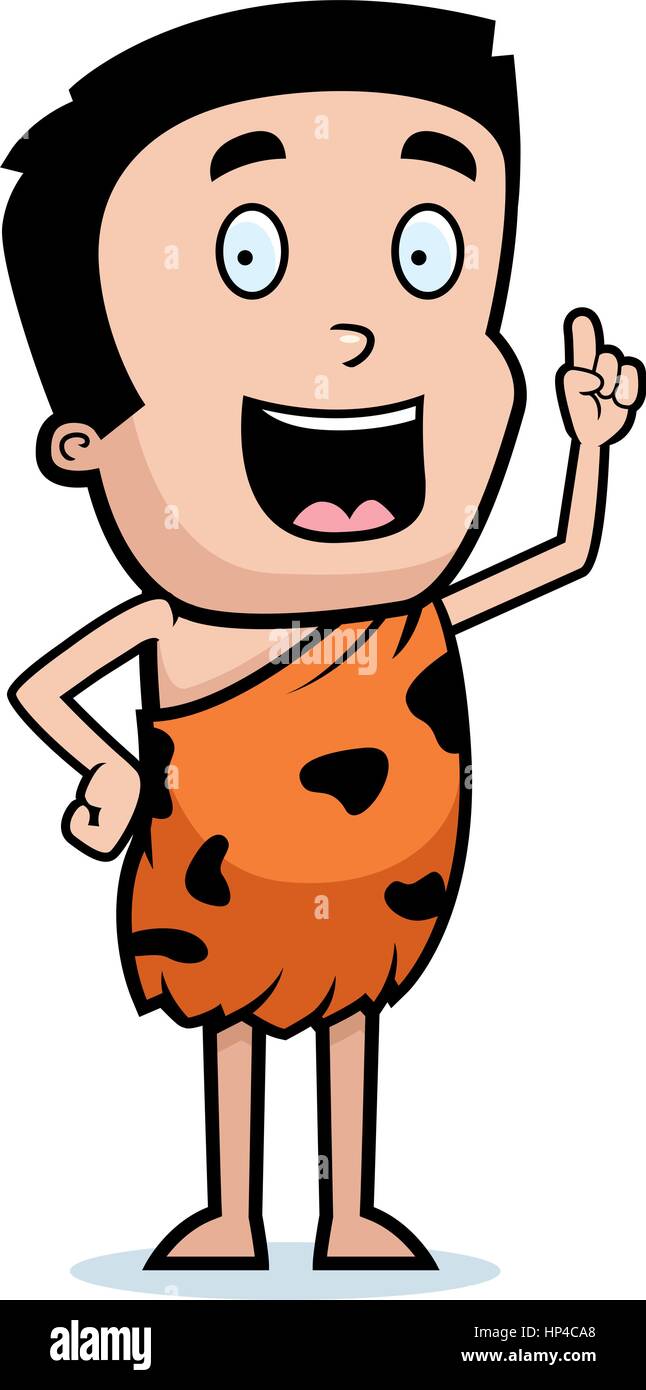 A happy cartoon caveman boy with an idea Stock Vector Image & Art - Alamy