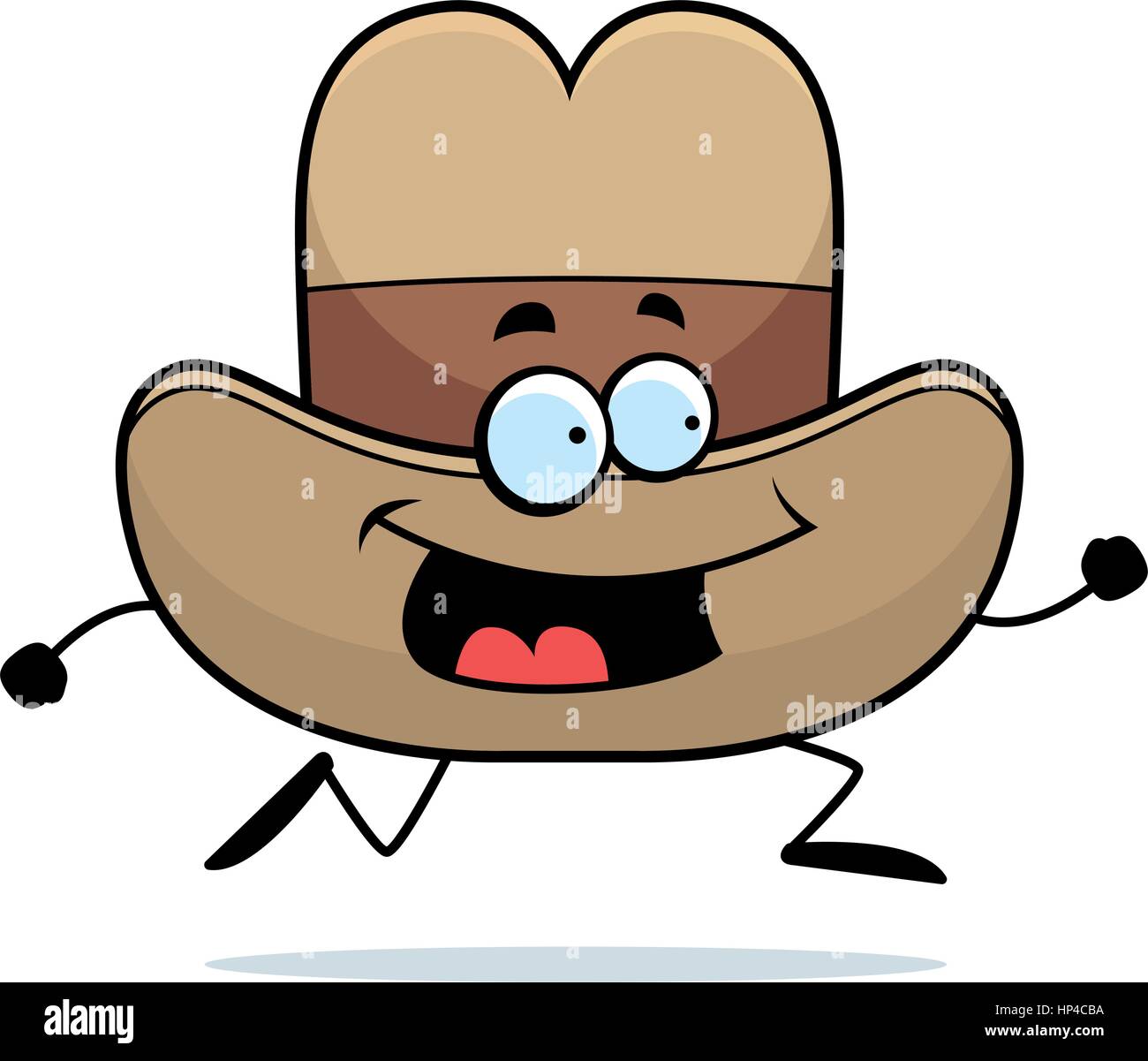 Happy cartoon cowboy hat running hi-res stock photography and images ...