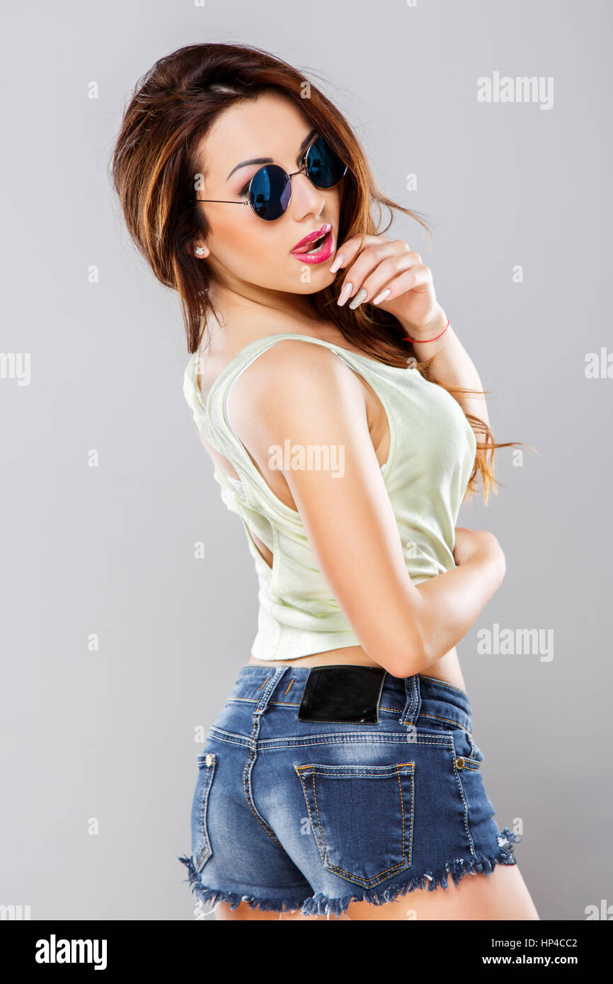 Girl looking from the back Stock Photo - Alamy