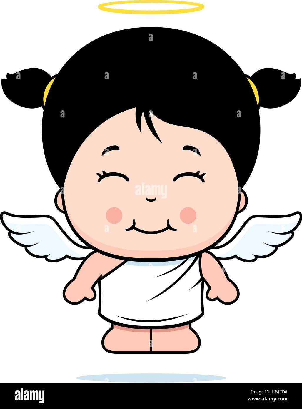 A cartoon little angel smiling and happy Stock Vector Image & Art - Alamy