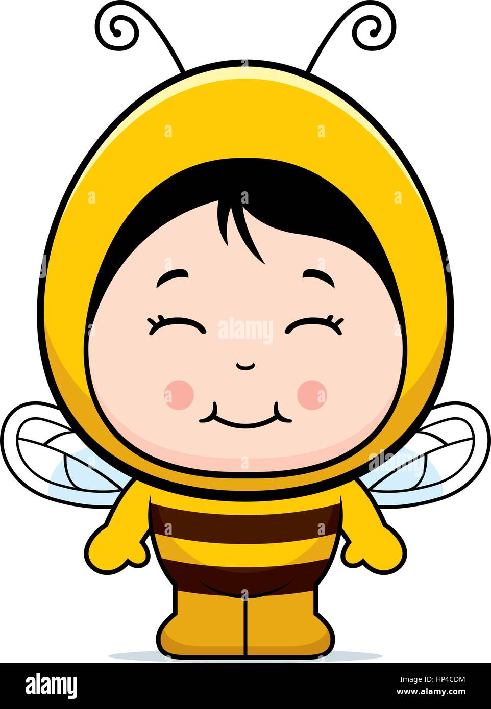 A happy cartoon child dressed in a bee costume Stock Vector Image & Art ...