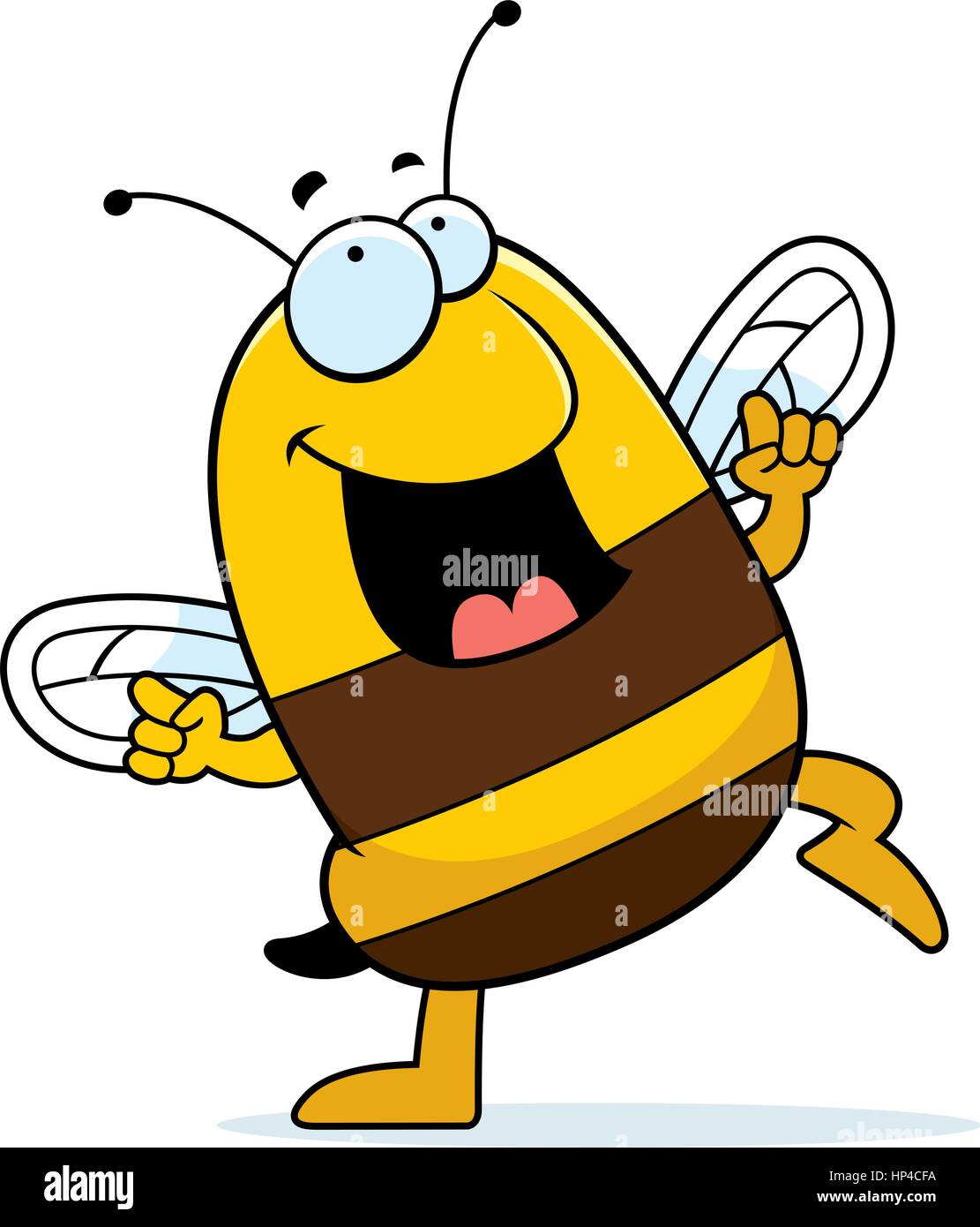 A happy cartoon bee dancing and smiling Stock Vector Image & Art - Alamy