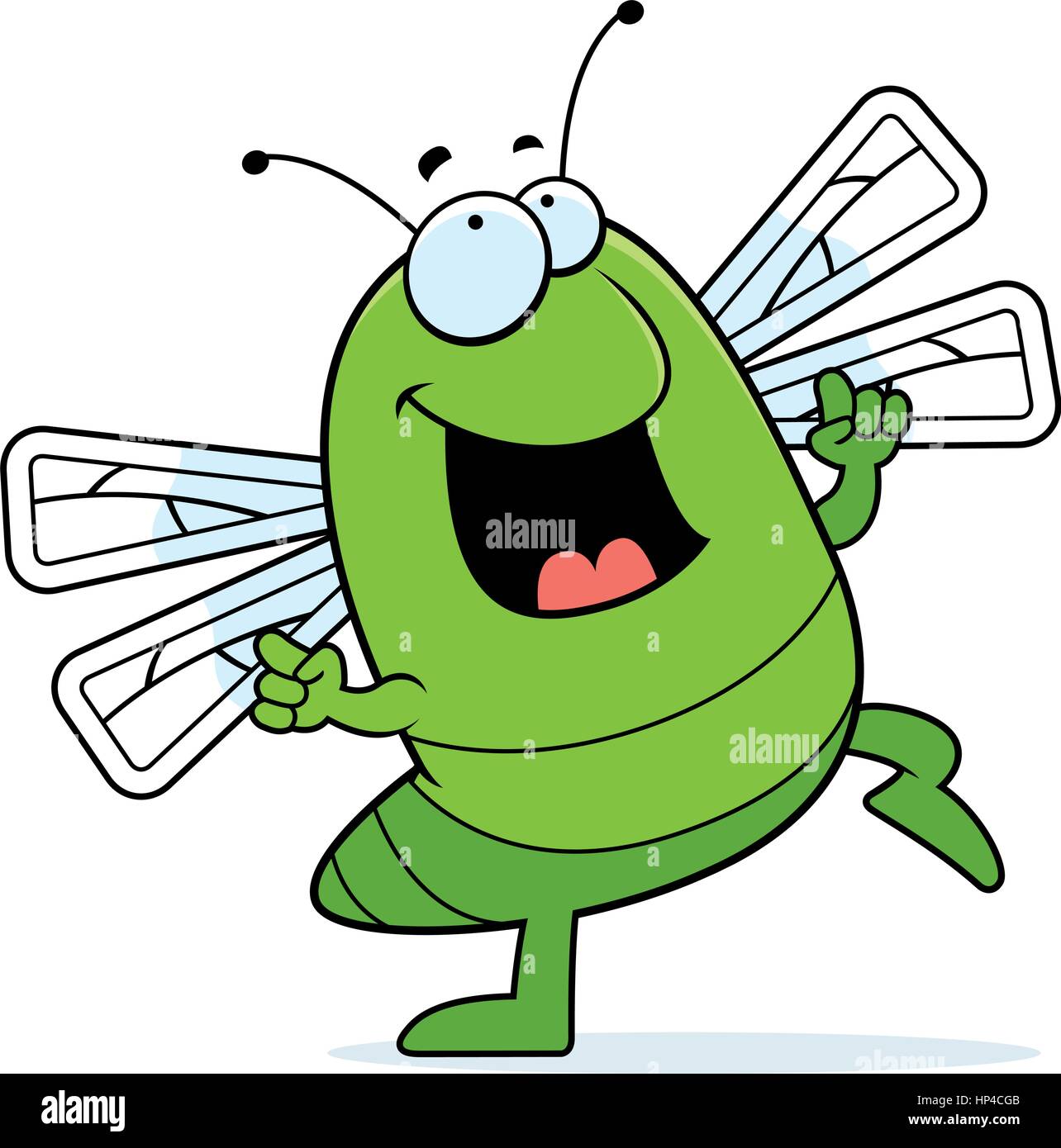 A happy cartoon dragonfly dancing and smiling Stock Vector Image & Art ...