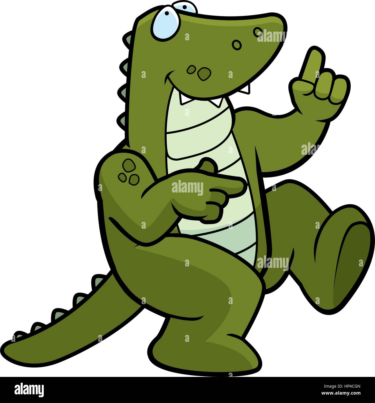 A happy cartoon alligator dancing and smiling Stock Vector Image & Art ...