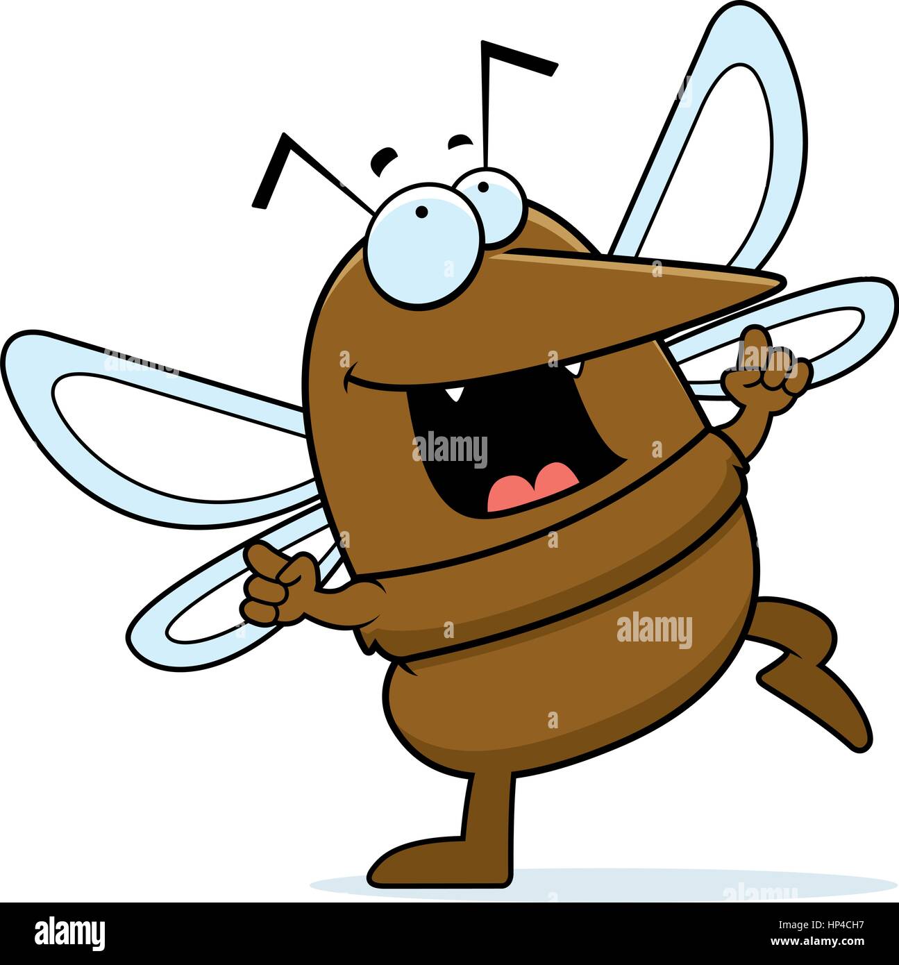 A happy cartoon mosquito dancing and smiling Stock Vector Image & Art ...
