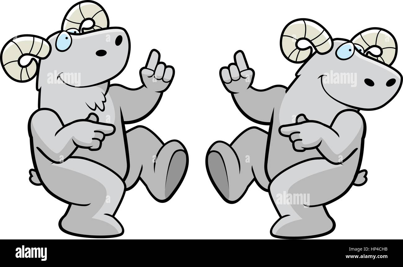 A happy cartoon ram dancing and smiling Stock Vector Image & Art - Alamy
