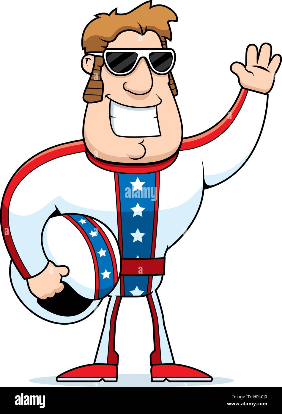 A happy cartoon daredevil waving and smiling Stock Vector Image & Art ...