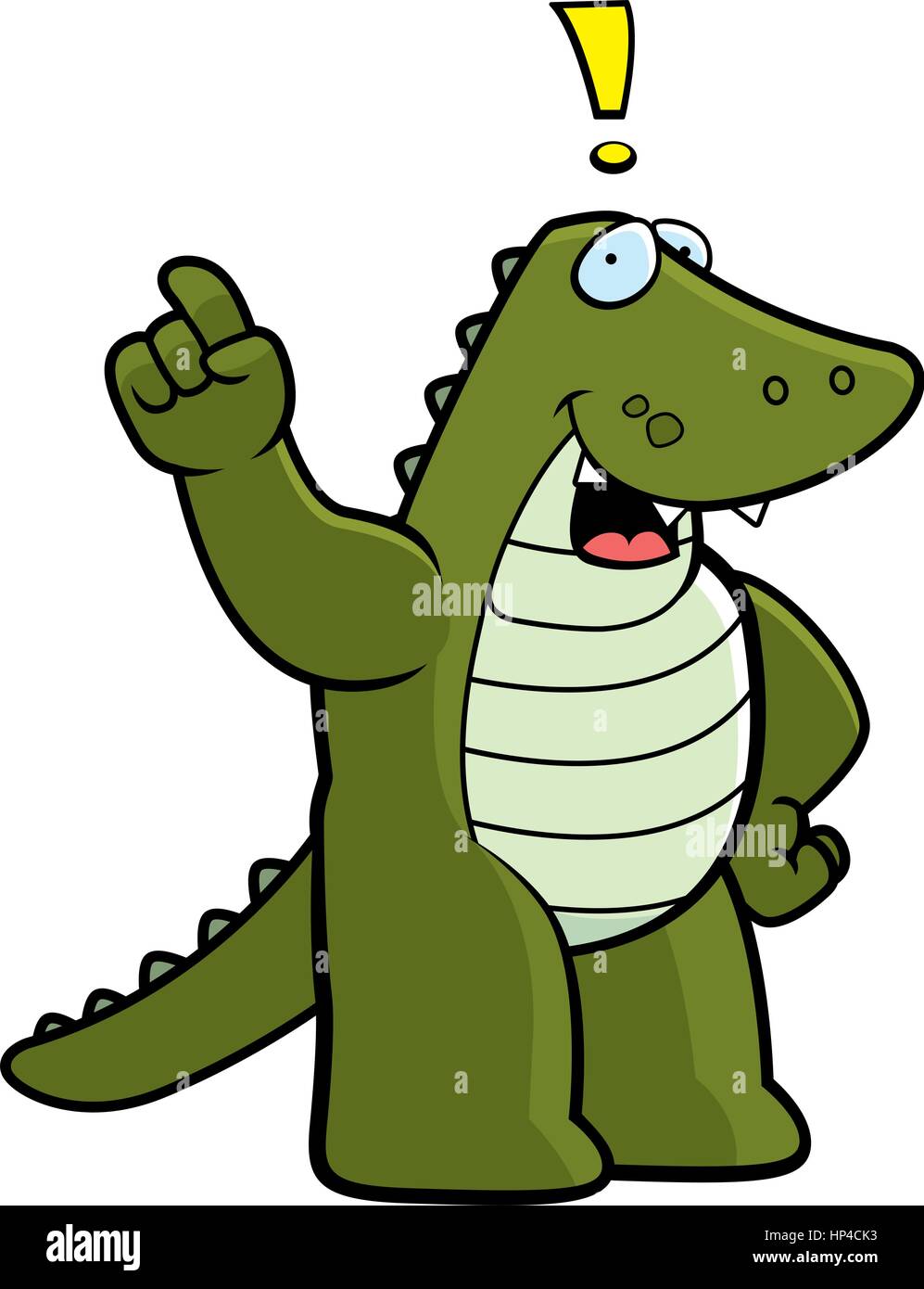 A happy cartoon alligator with an idea Stock Vector Image & Art - Alamy