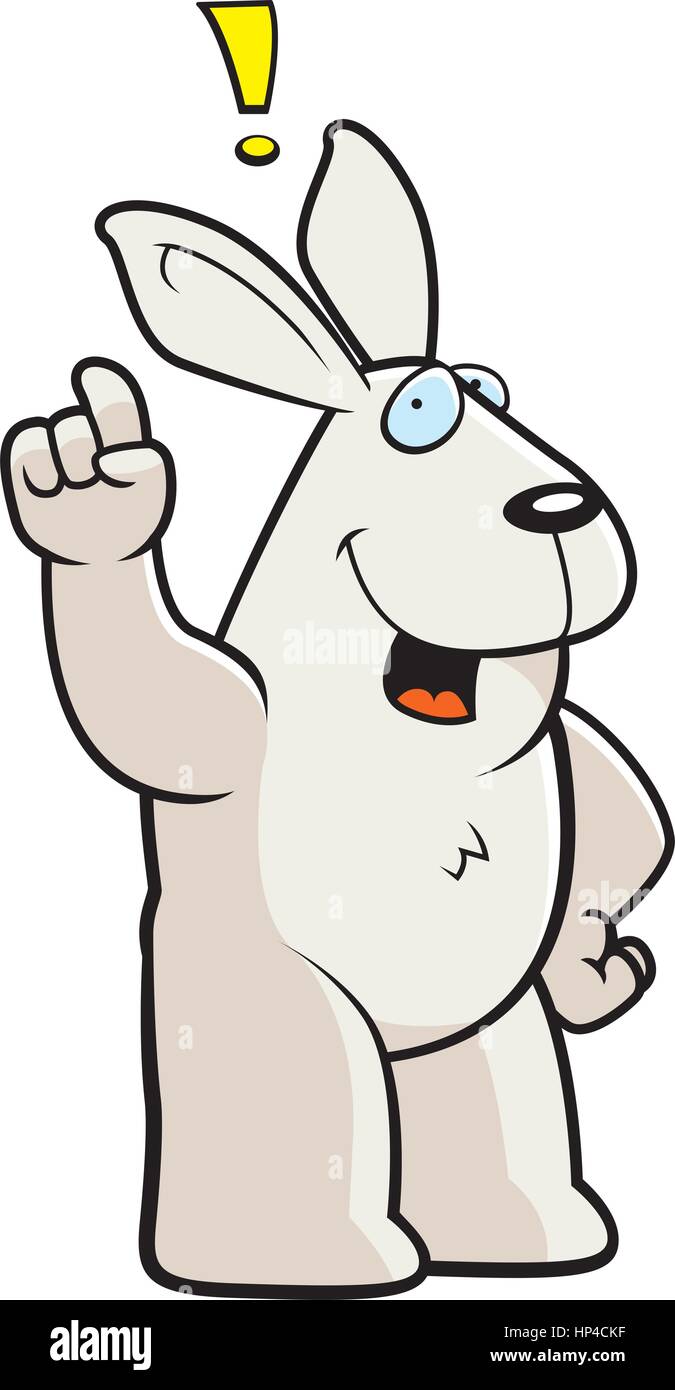 A happy cartoon rabbit with an idea Stock Vector Image & Art - Alamy