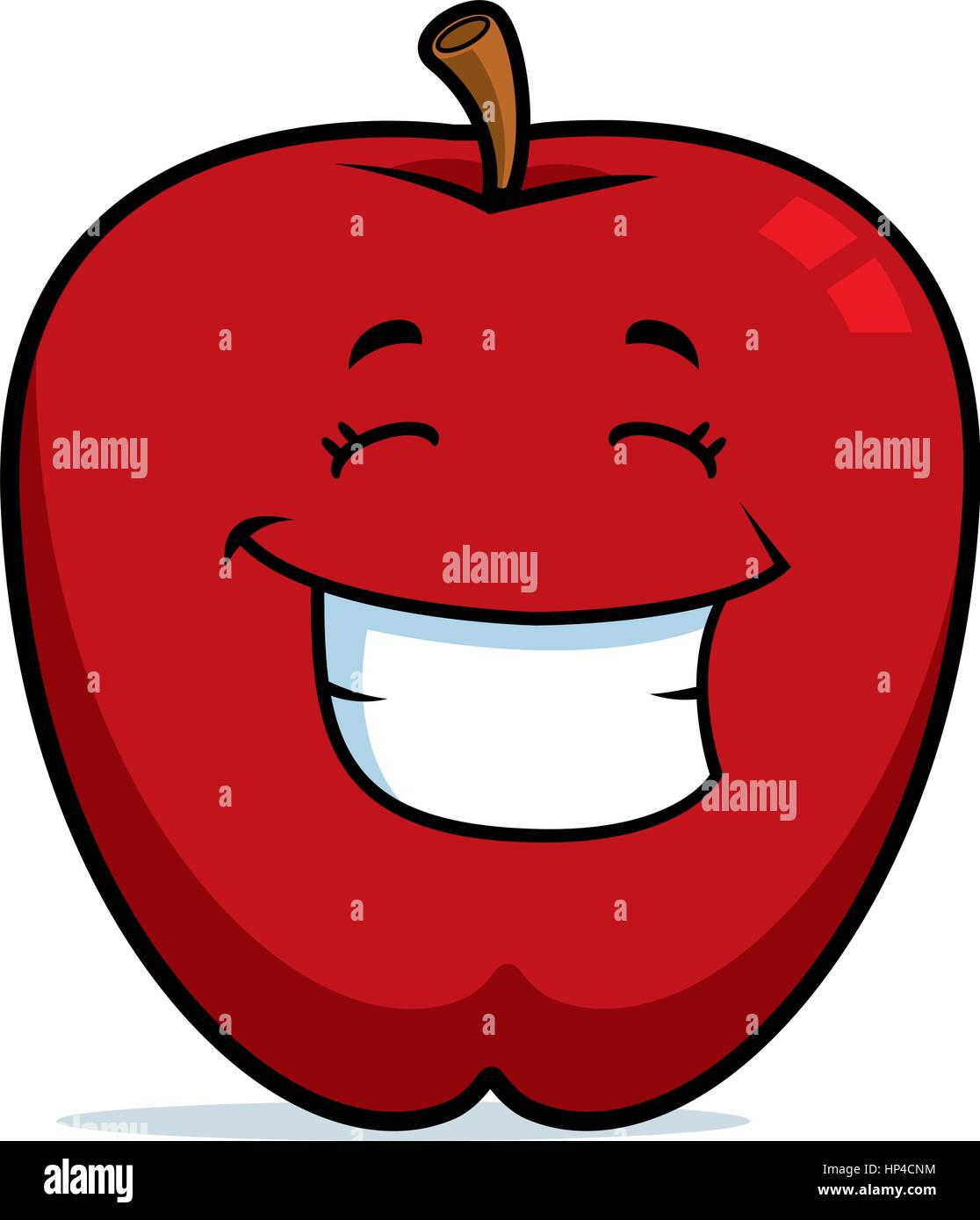 A cartoon red apple happy and smiling Stock Vector Image & Art - Alamy