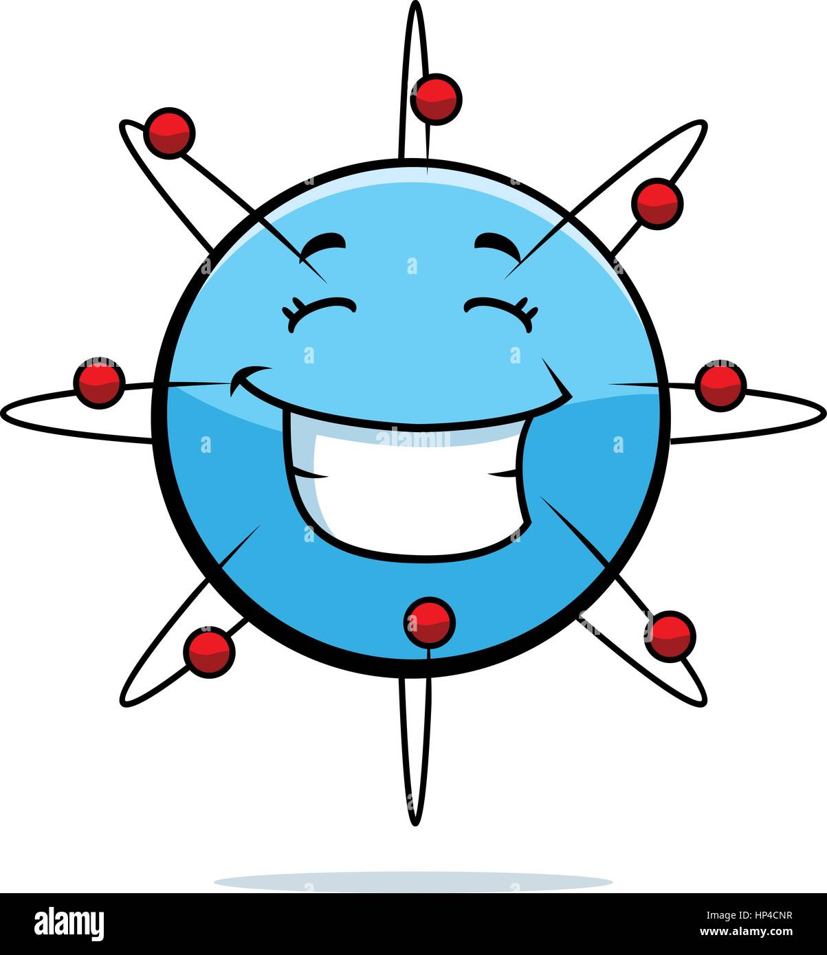 A cartoon blue atom happy and smiling Stock Vector Image & Art - Alamy