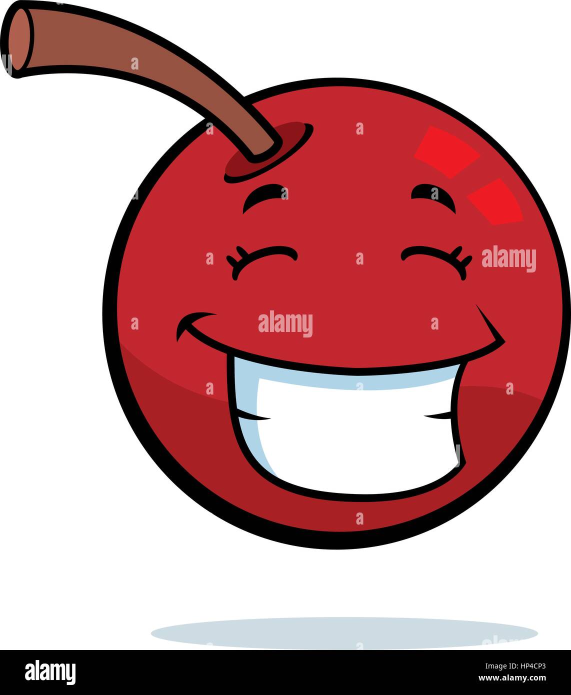 A cartoon red cherry smiling and happy Stock Vector Image & Art - Alamy