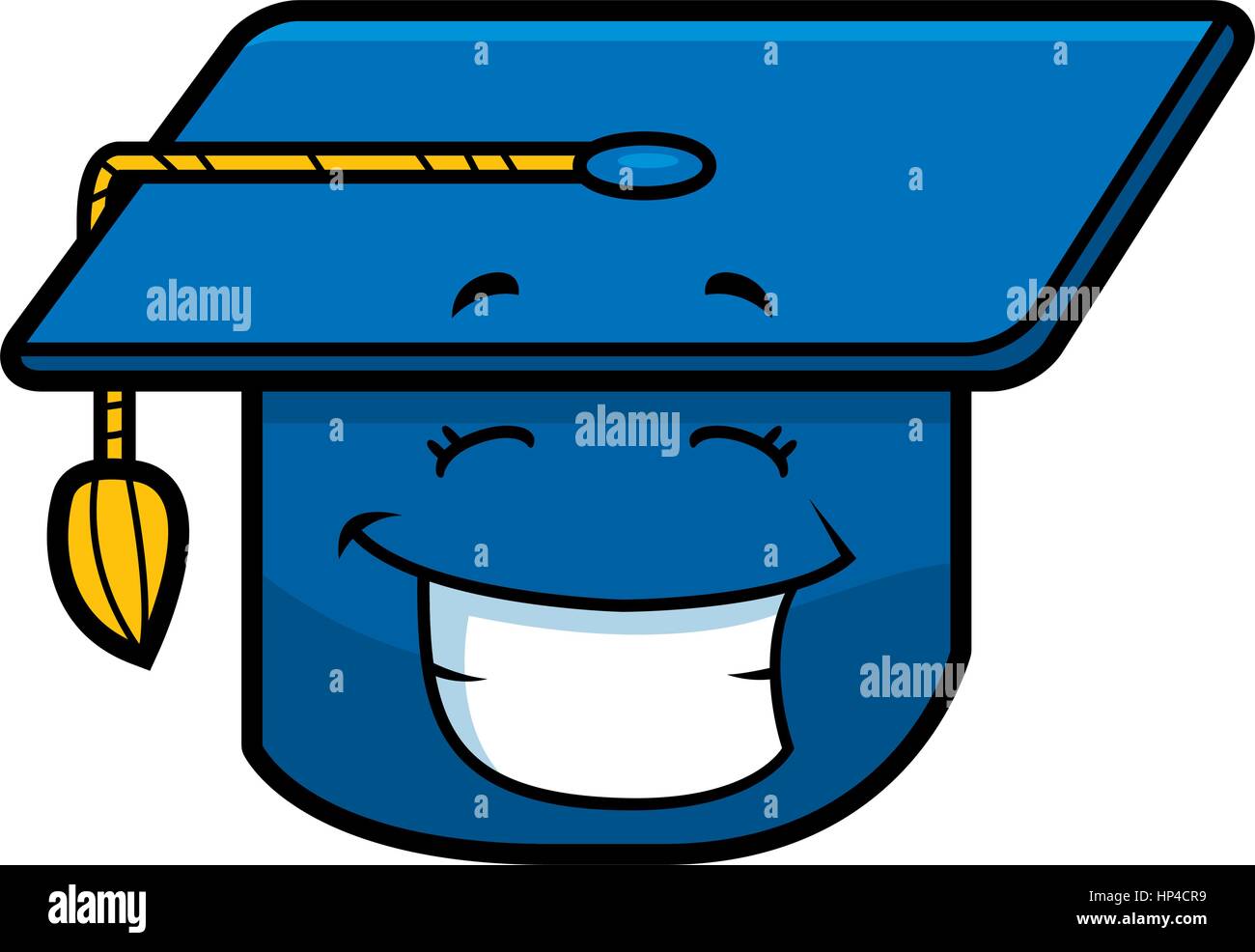 A cartoon graduation cap smiling and happy Stock Vector Image & Art - Alamy