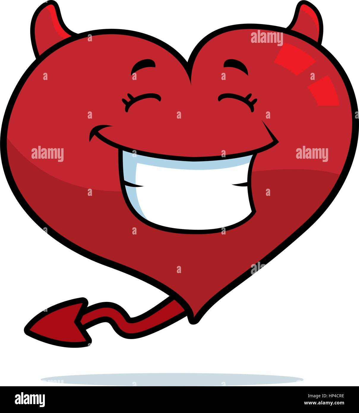 A cartoon devil heart smiling and happy Stock Vector Image & Art - Alamy