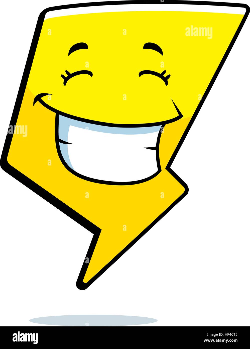 A cartoon lightning bolt happy and smiling Stock Vector Image & Art - Alamy