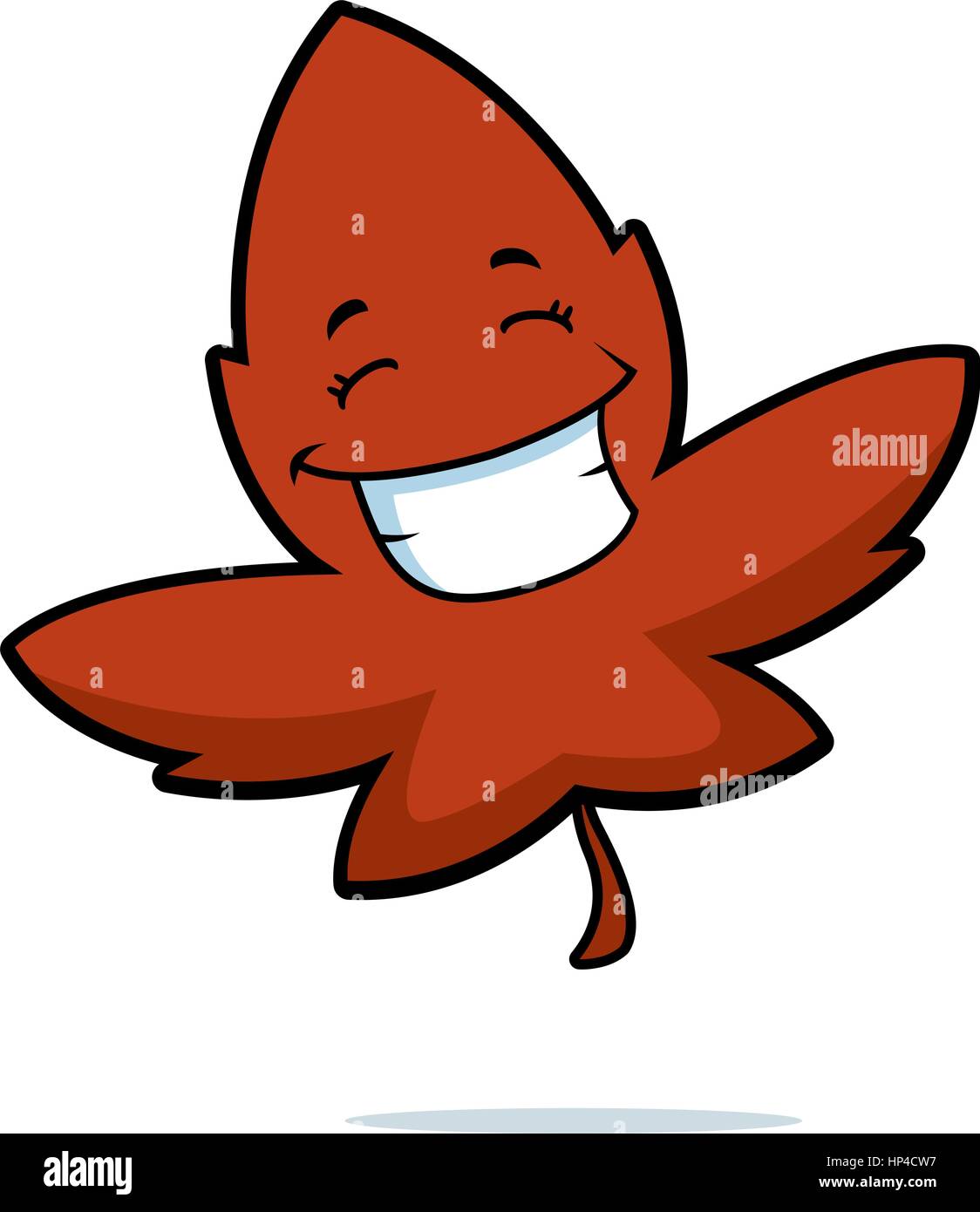 A cartoon maple leaf smiling and happy Stock Vector Image & Art - Alamy