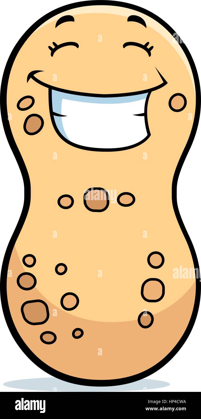 A cartoon little peanut happy and smiling Stock Vector Image & Art - Alamy