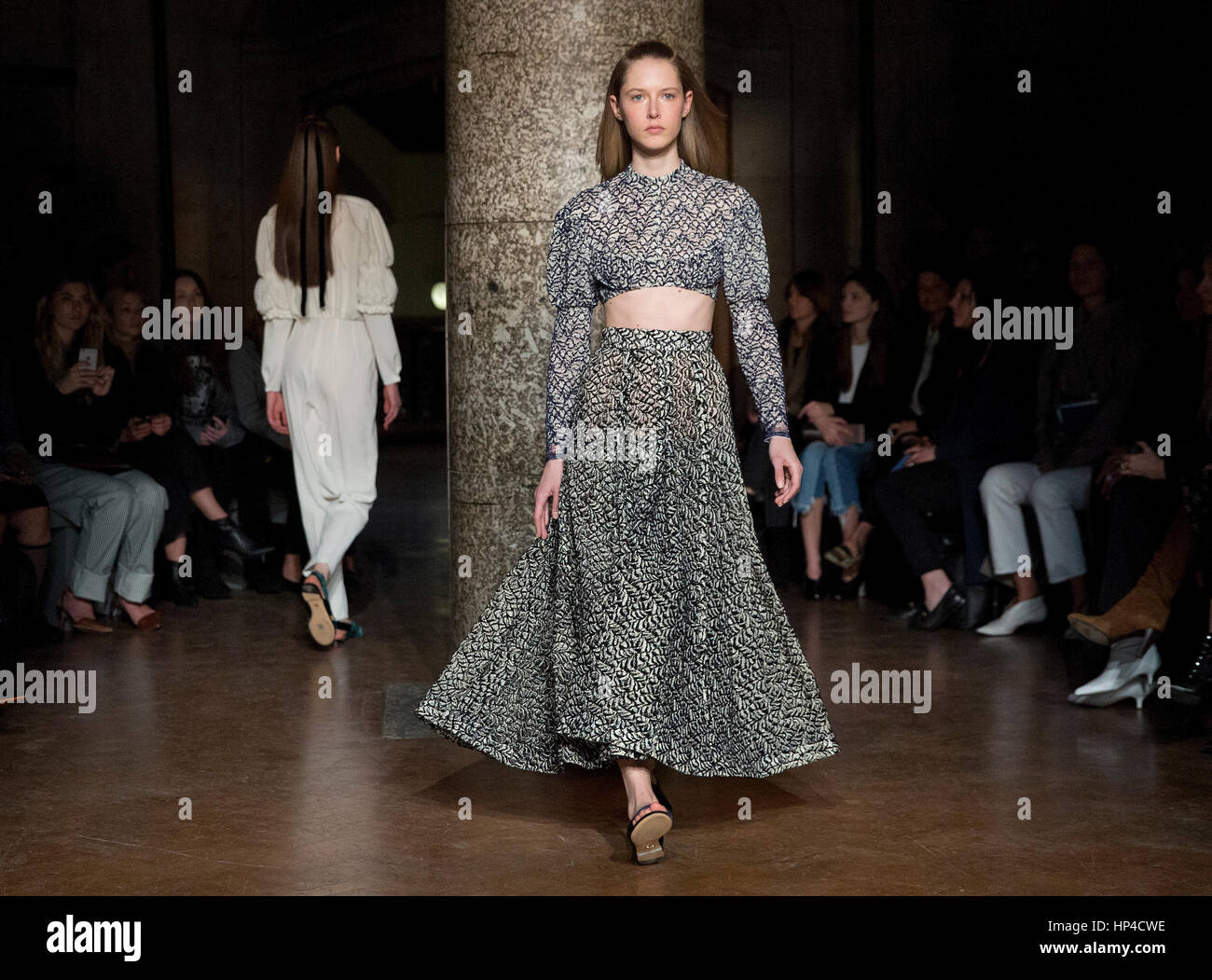 Models during the Emilia Wickstead Autumn/Winter 2017 London Fashion ...