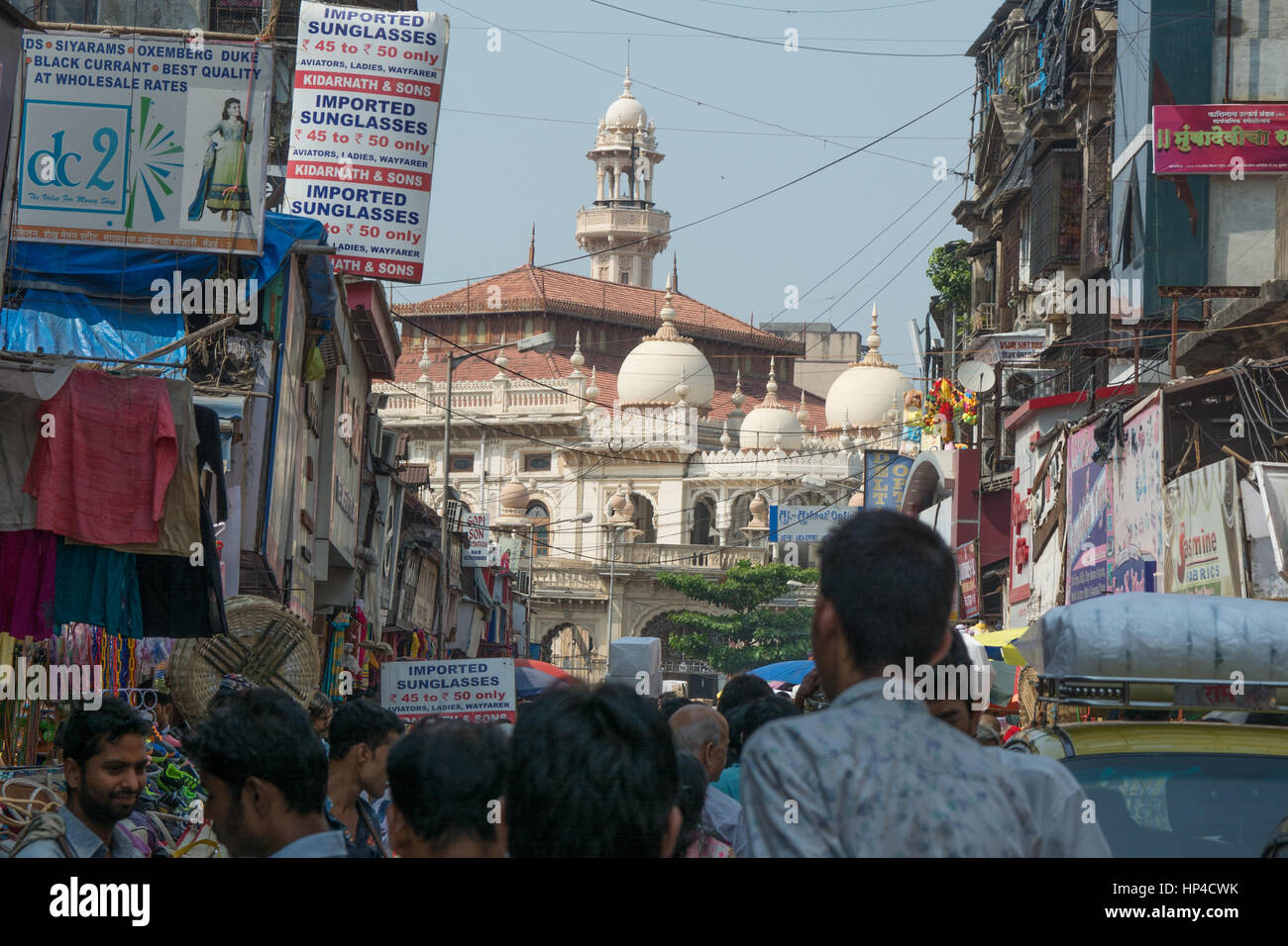 Mumbai, India - October 19, 2015 - Muslim area Bhendi Bazaar with ...