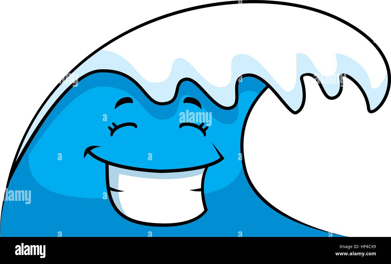 A cartoon ocean wave smiling and happy Stock Vector Image & Art - Alamy