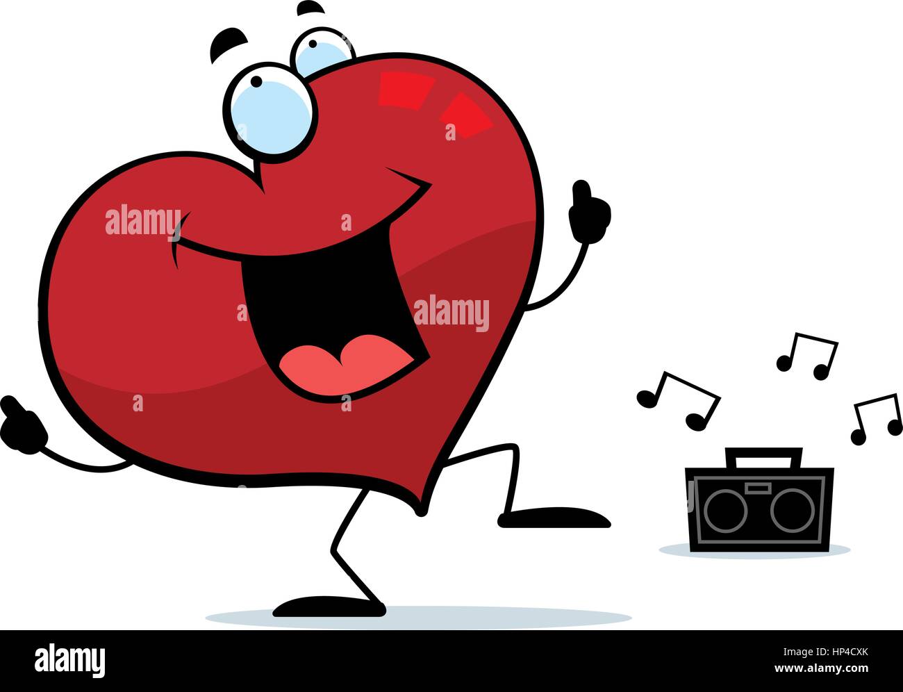 A happy cartoon heart dancing and smiling Stock Vector Image & Art - Alamy