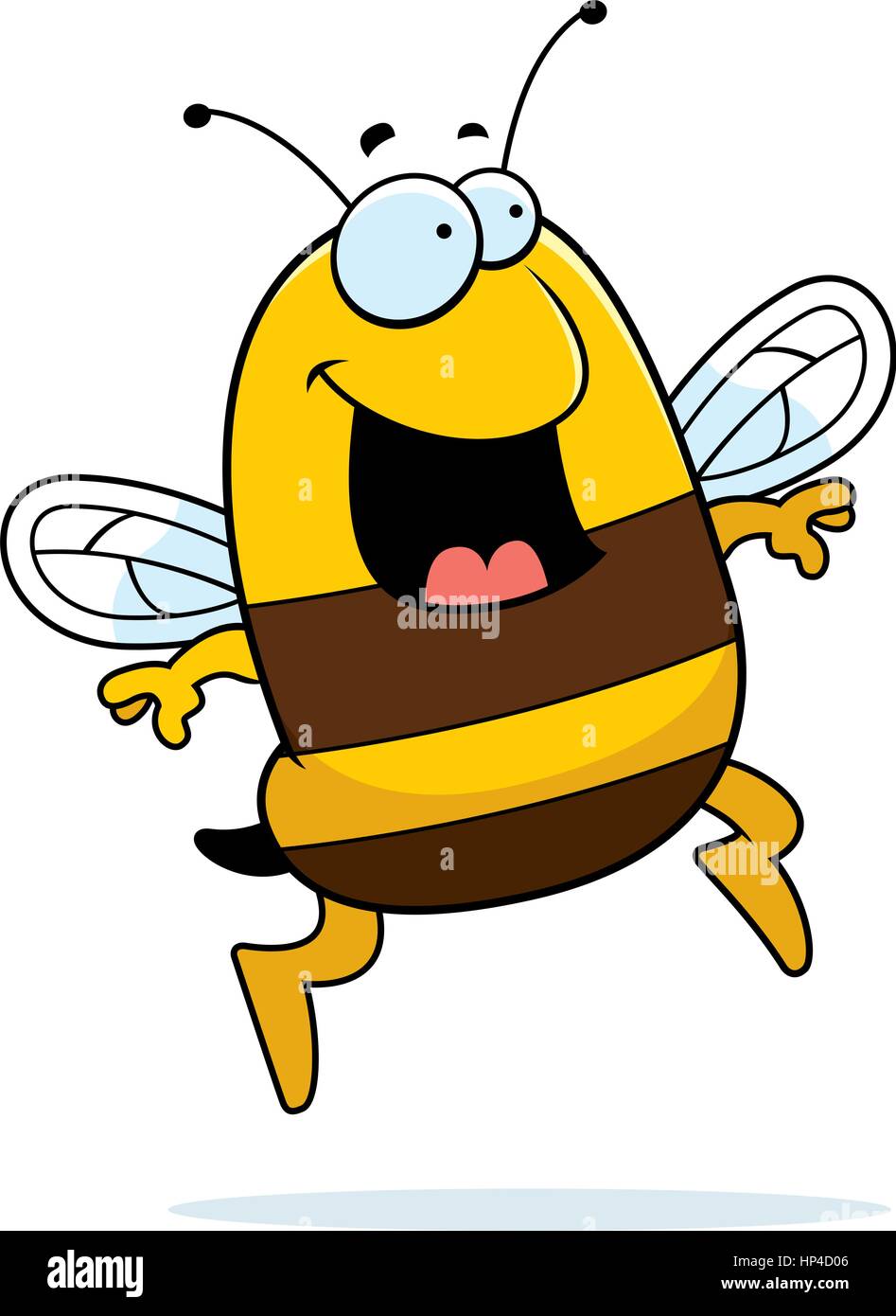 Happy Cartoon Bee Flying Smiling High Resolution Stock Photography and ...