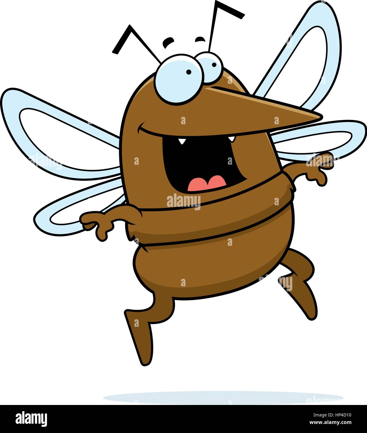 A happy cartoon mosquito jumping and smiling Stock Vector Image & Art ...