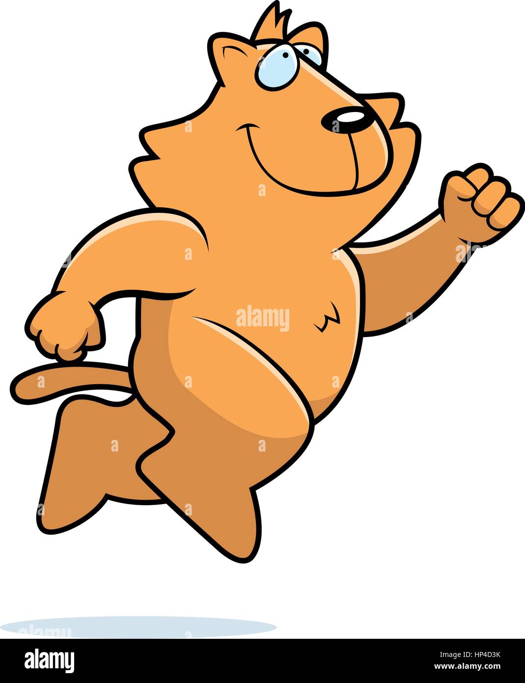 Angry Cartoon Cat Running