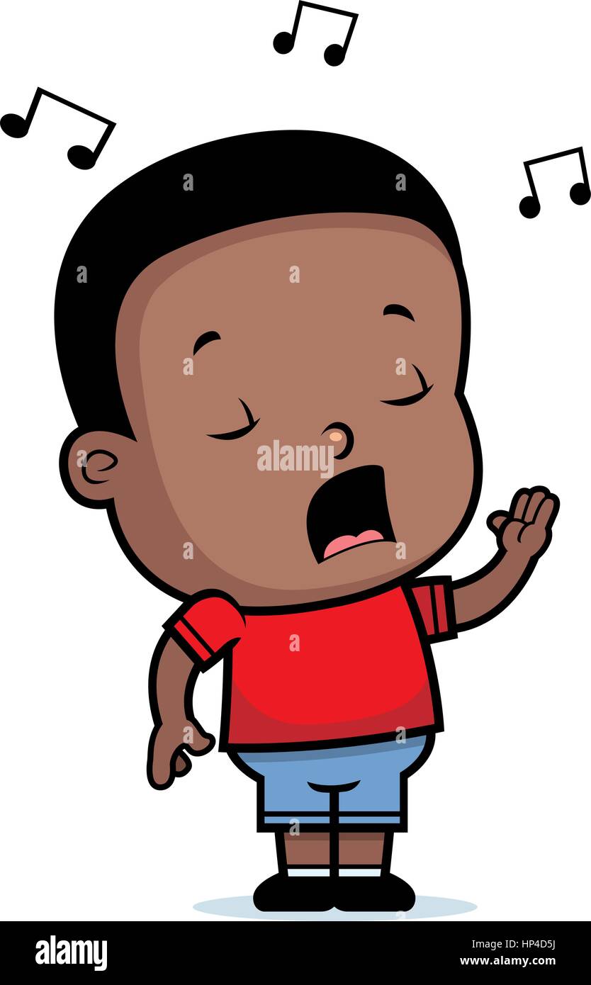 A cartoon toddler boy singing a song Stock Vector Image & Art - Alamy