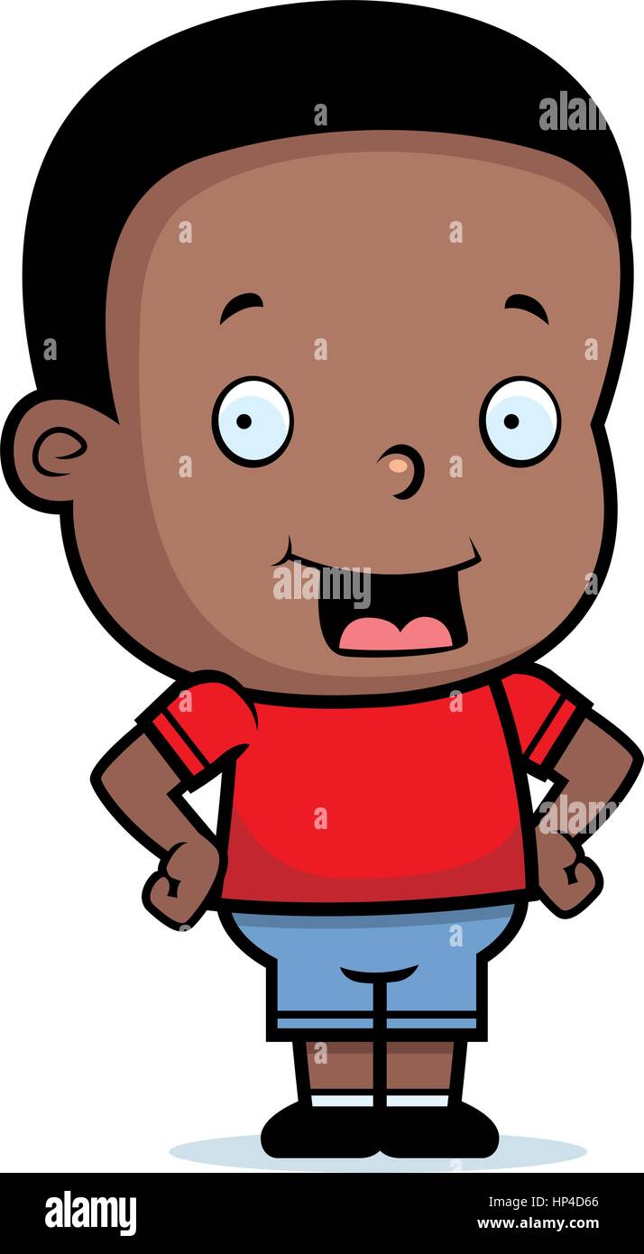 A happy cartoon toddler standing and smiling Stock Vector Image & Art ...