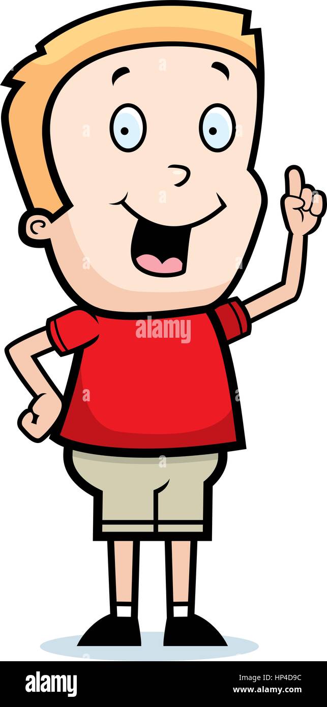 A happy cartoon boy with an idea Stock Vector Image & Art - Alamy