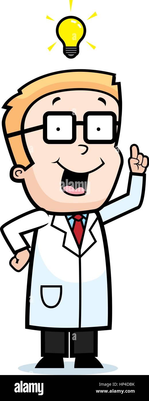 A happy cartoon kid scientist with an idea Stock Vector Image & Art - Alamy
