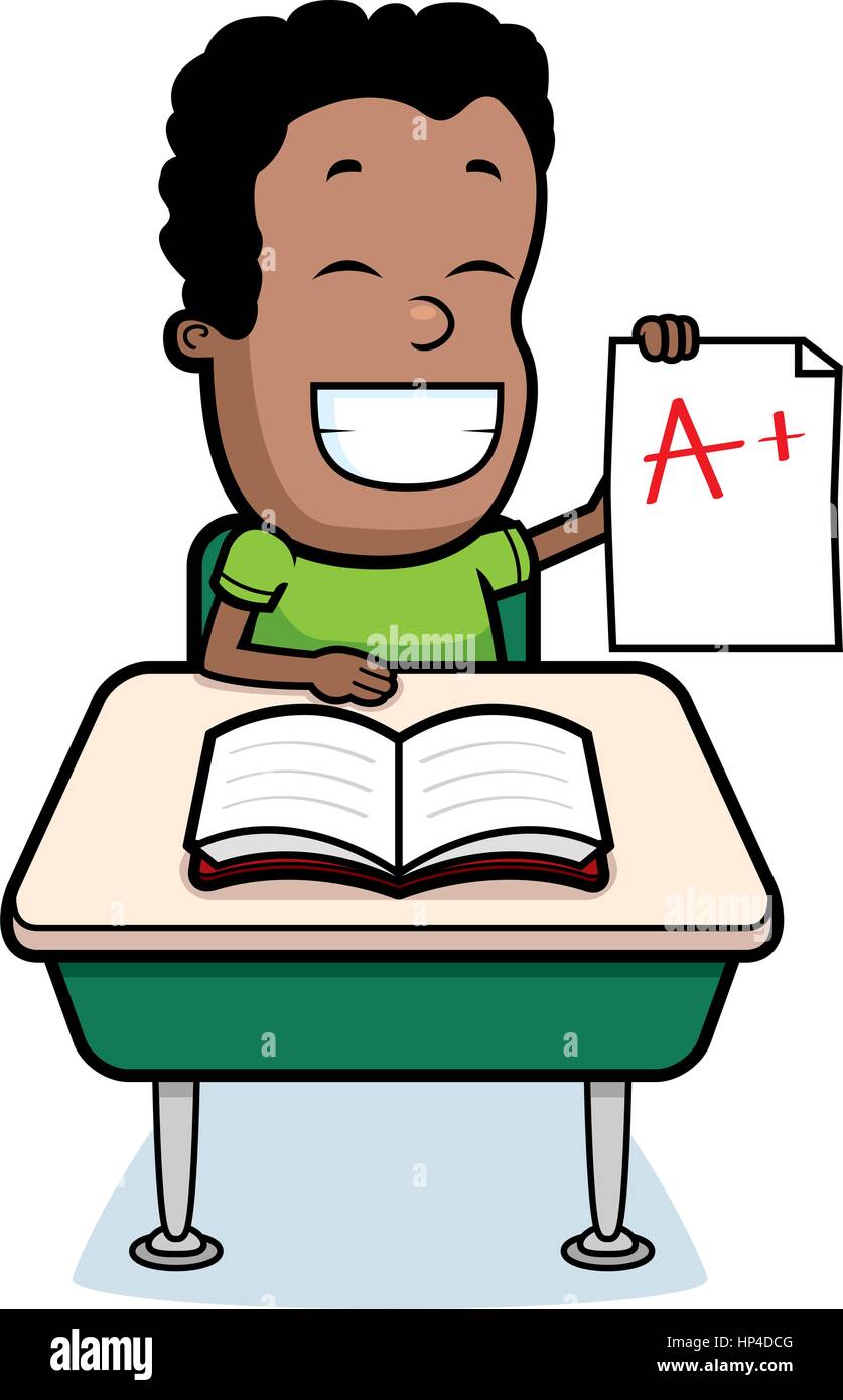 Happy Test Taking Cartoon