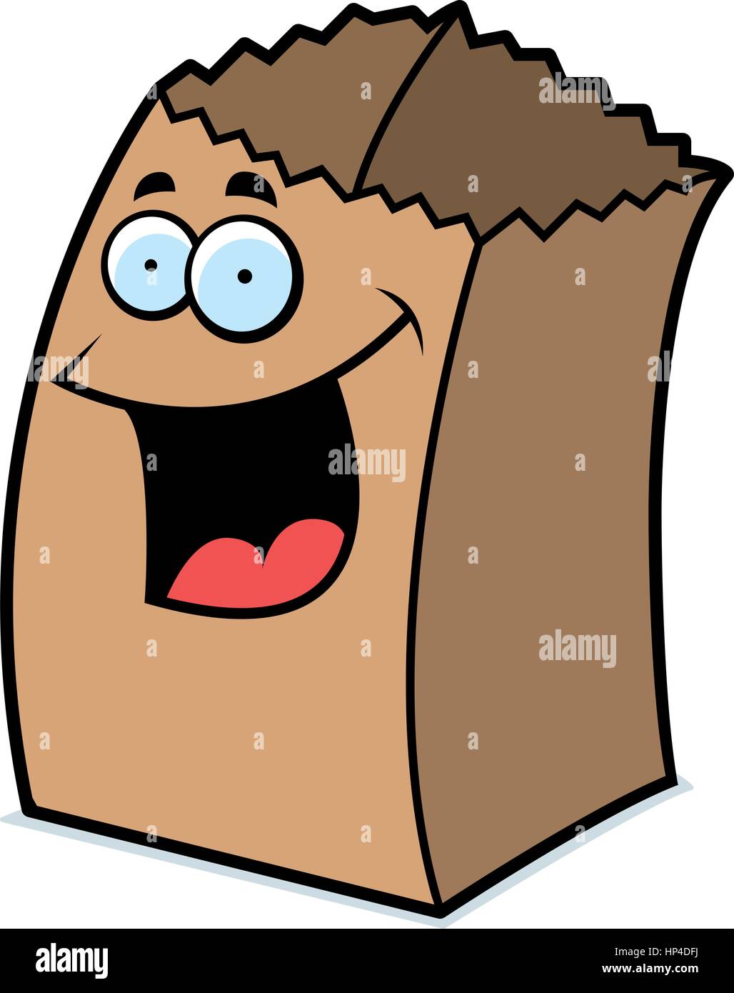 A cartoon paper bag happy and smiling Stock Vector Image & Art - Alamy