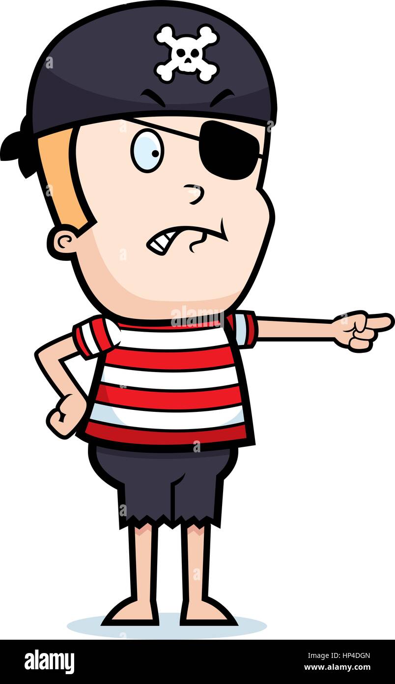 A cartoon pirate boy with an angry expression Stock Vector Image & Art ...