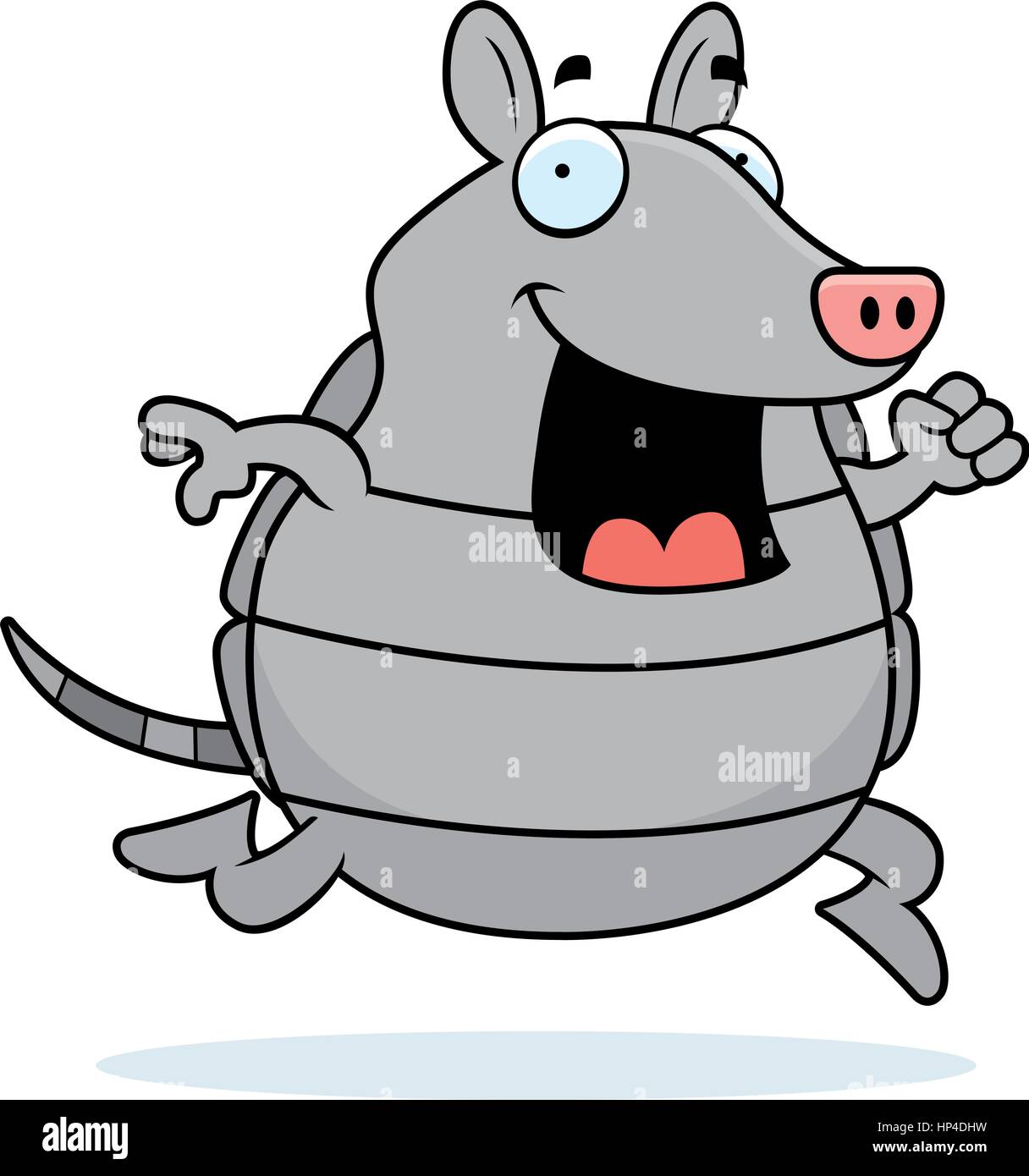 A happy cartoon armadillo running and smiling Stock Vector Image & Art ...