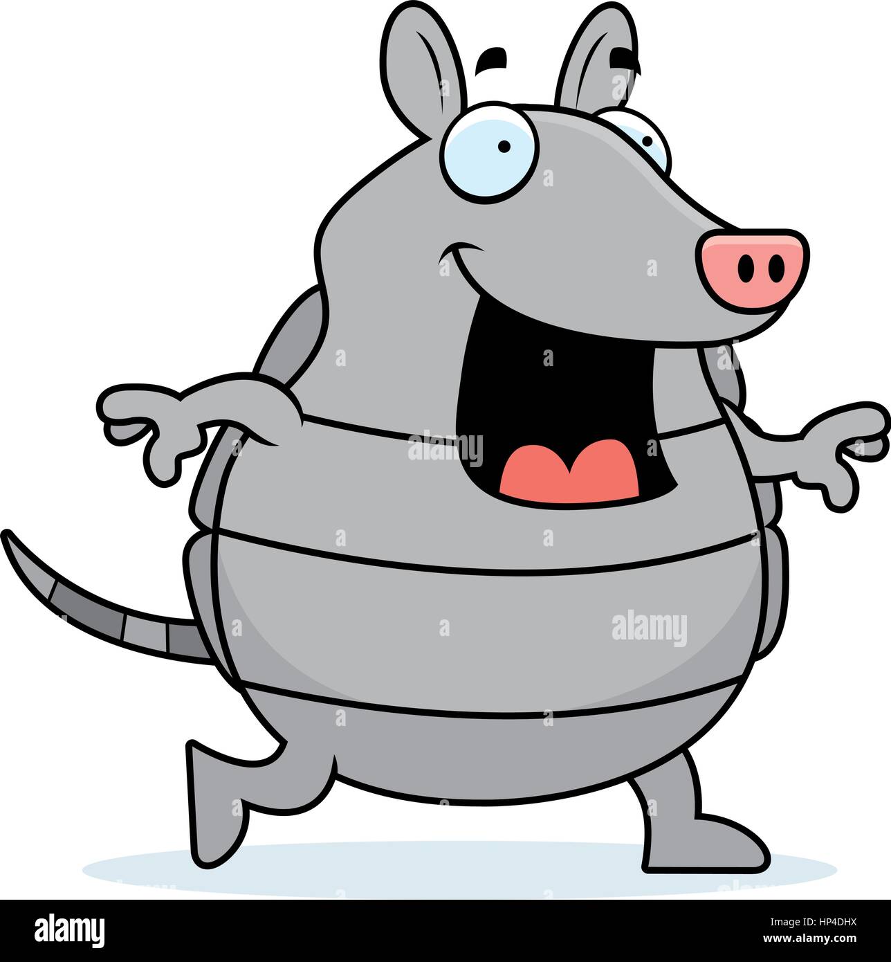 A happy cartoon armadillo walking and smiling Stock Vector Image & Art ...