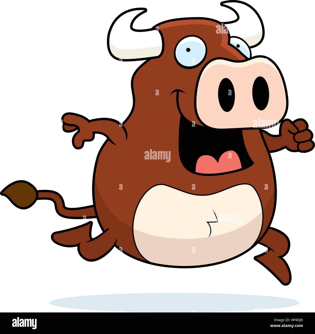 A happy cartoon bull running and smiling Stock Vector Image & Art - Alamy
