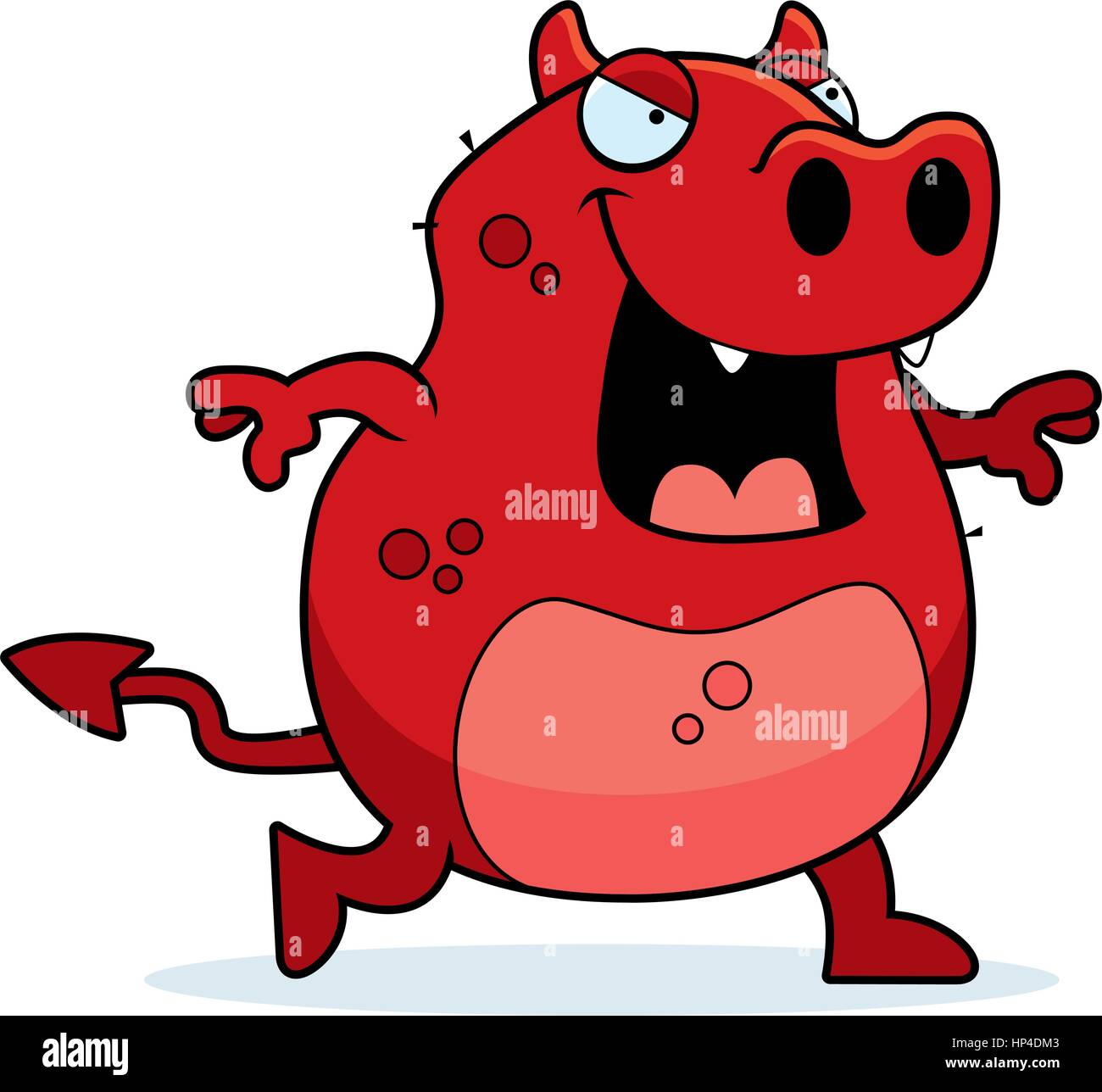 A cartoon red devil walking and smiling Stock Vector Image & Art - Alamy