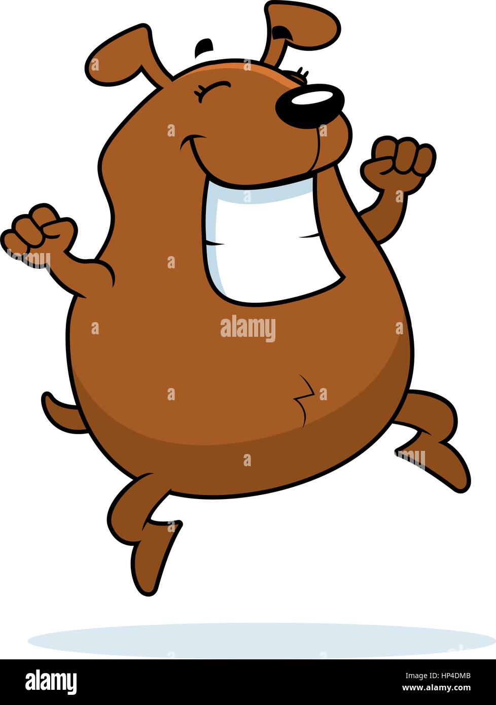 A happy cartoon dog jumping and smiling Stock Vector Image & Art - Alamy