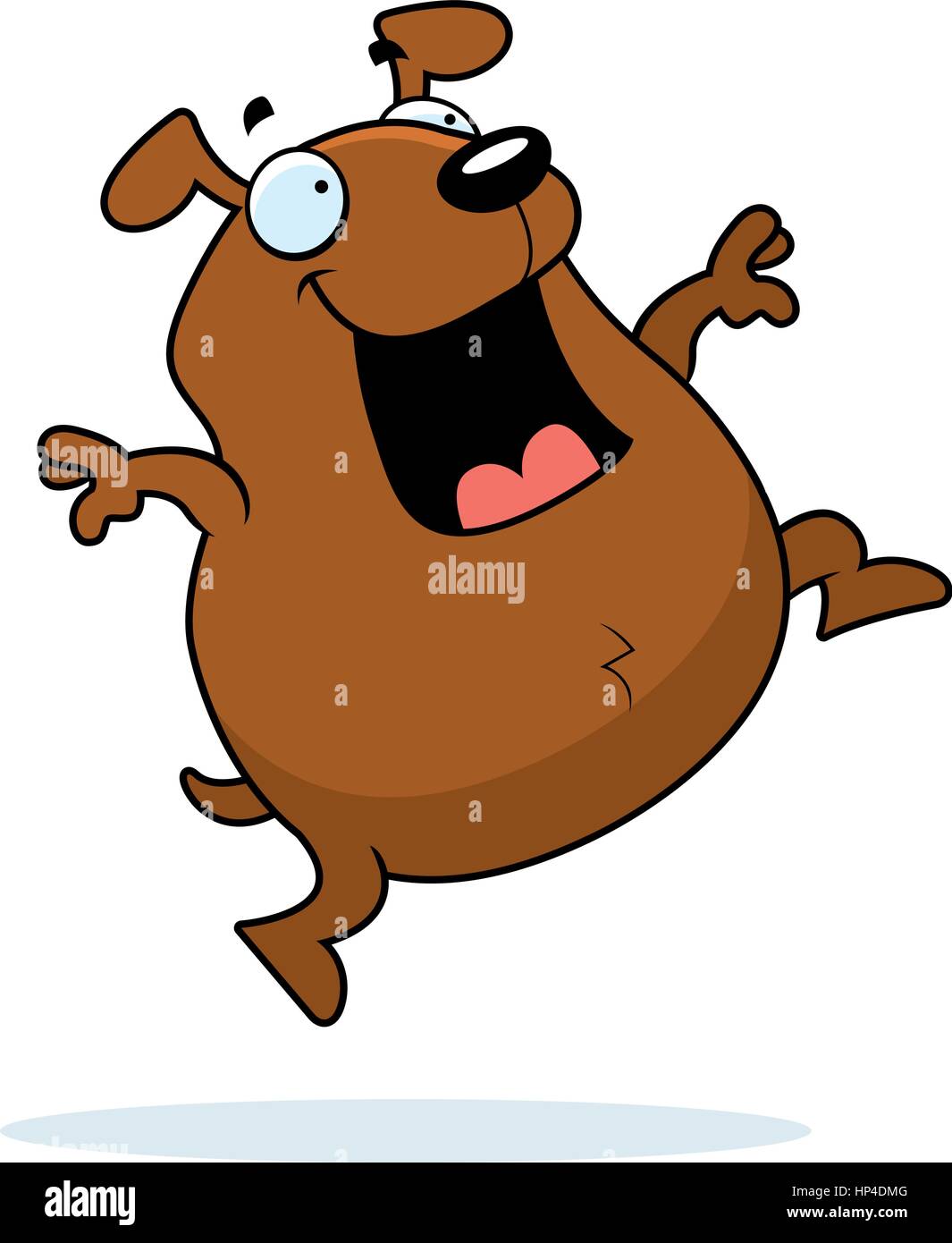 Happy cartoon dog jumping smiling Stock Vector Images - Alamy
