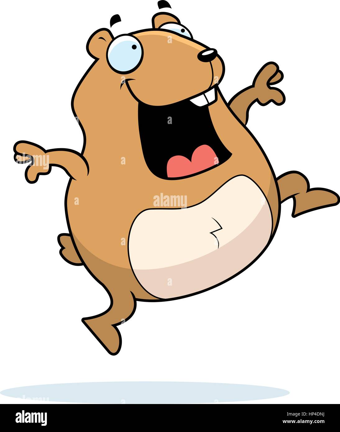 A happy cartoon hamster jumping and smiling Stock Vector Image & Art ...