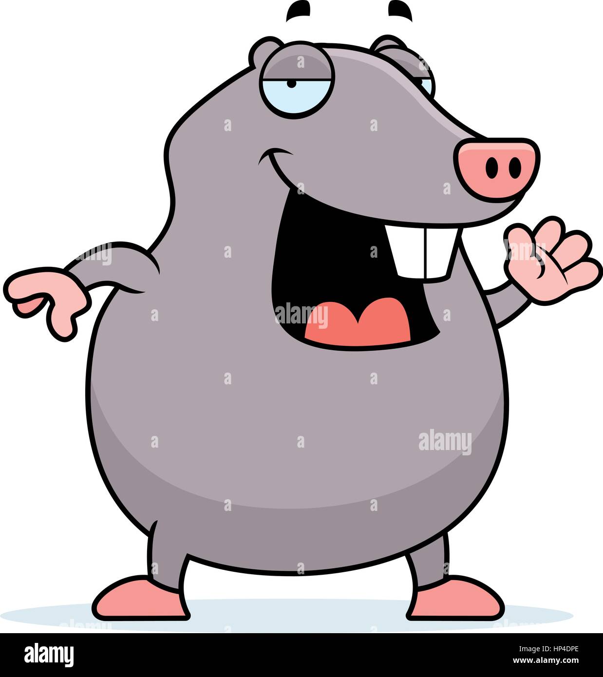 A happy cartoon mole waving and smiling Stock Vector Image & Art - Alamy