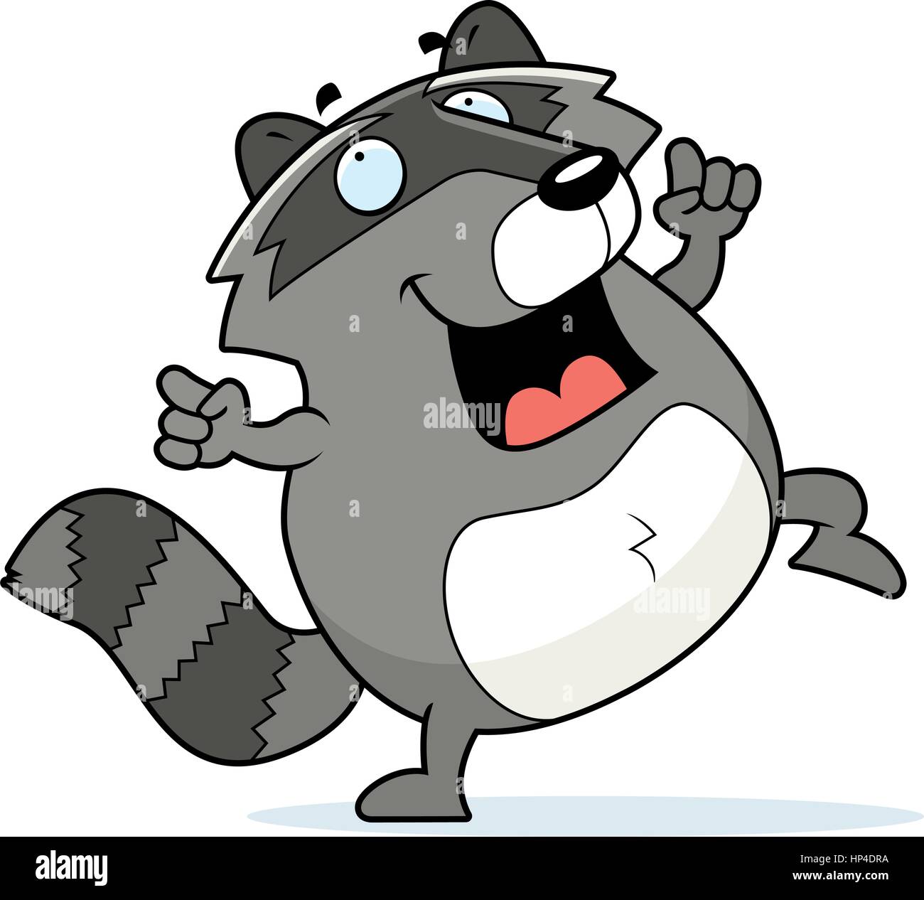 A happy cartoon raccoon dancing and smiling Stock Vector Image & Art ...