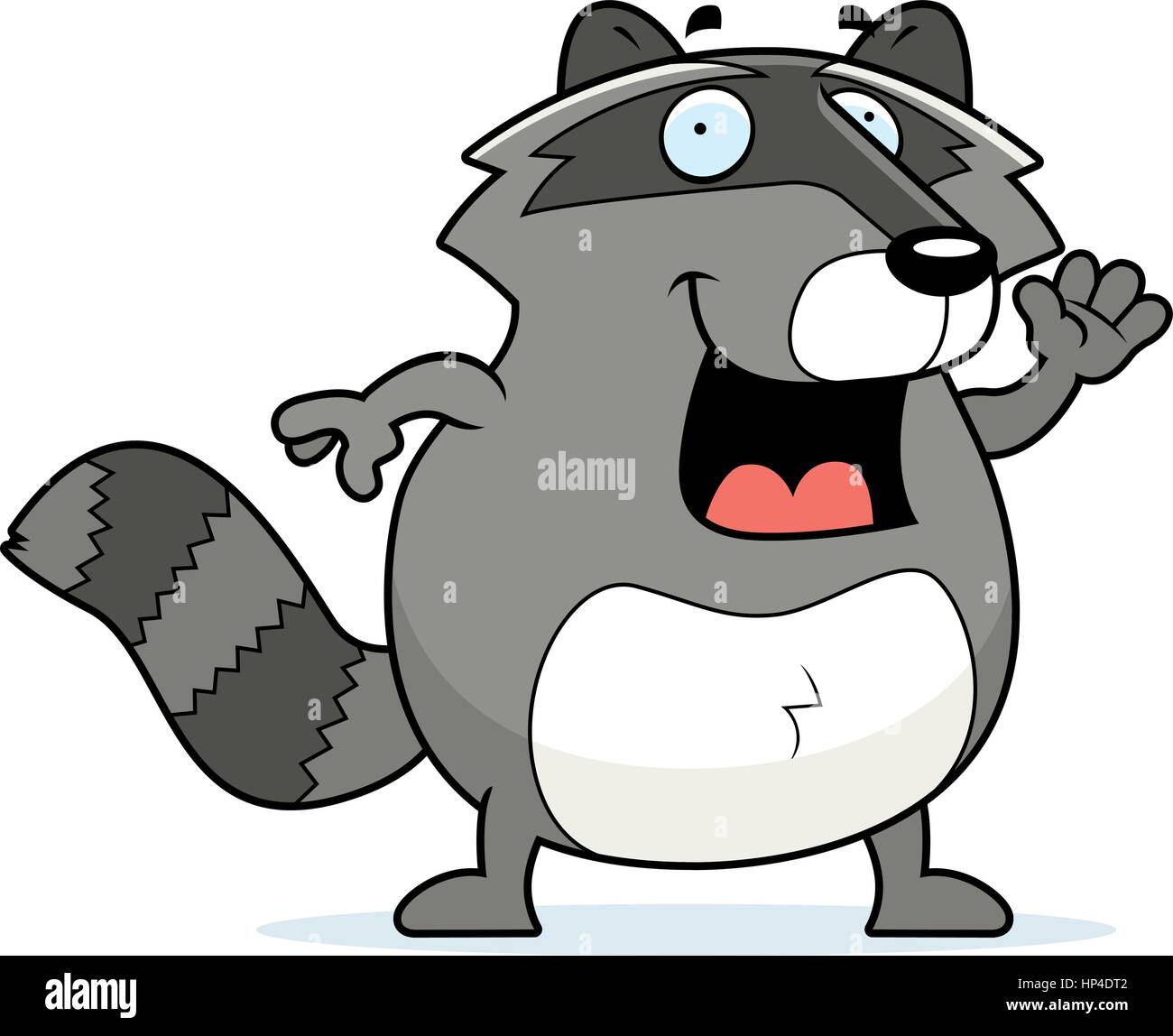 A happy cartoon raccoon waving and smiling Stock Vector Image & Art - Alamy