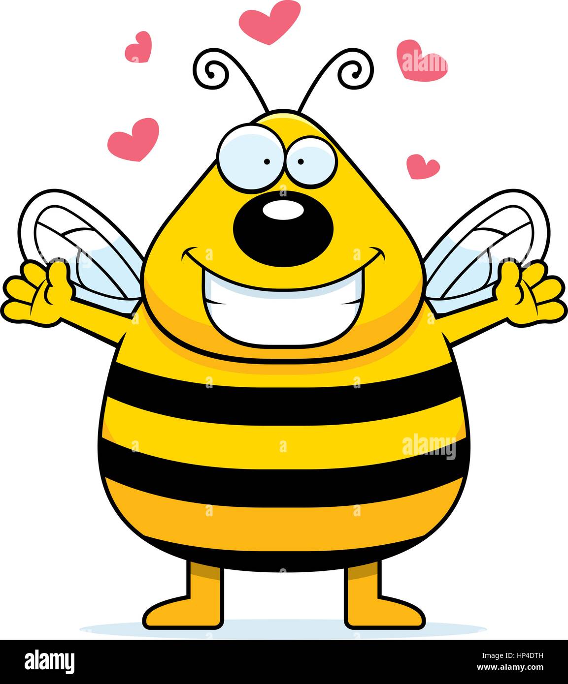 A happy cartoon bee ready to give a hug Stock Vector Image & Art - Alamy