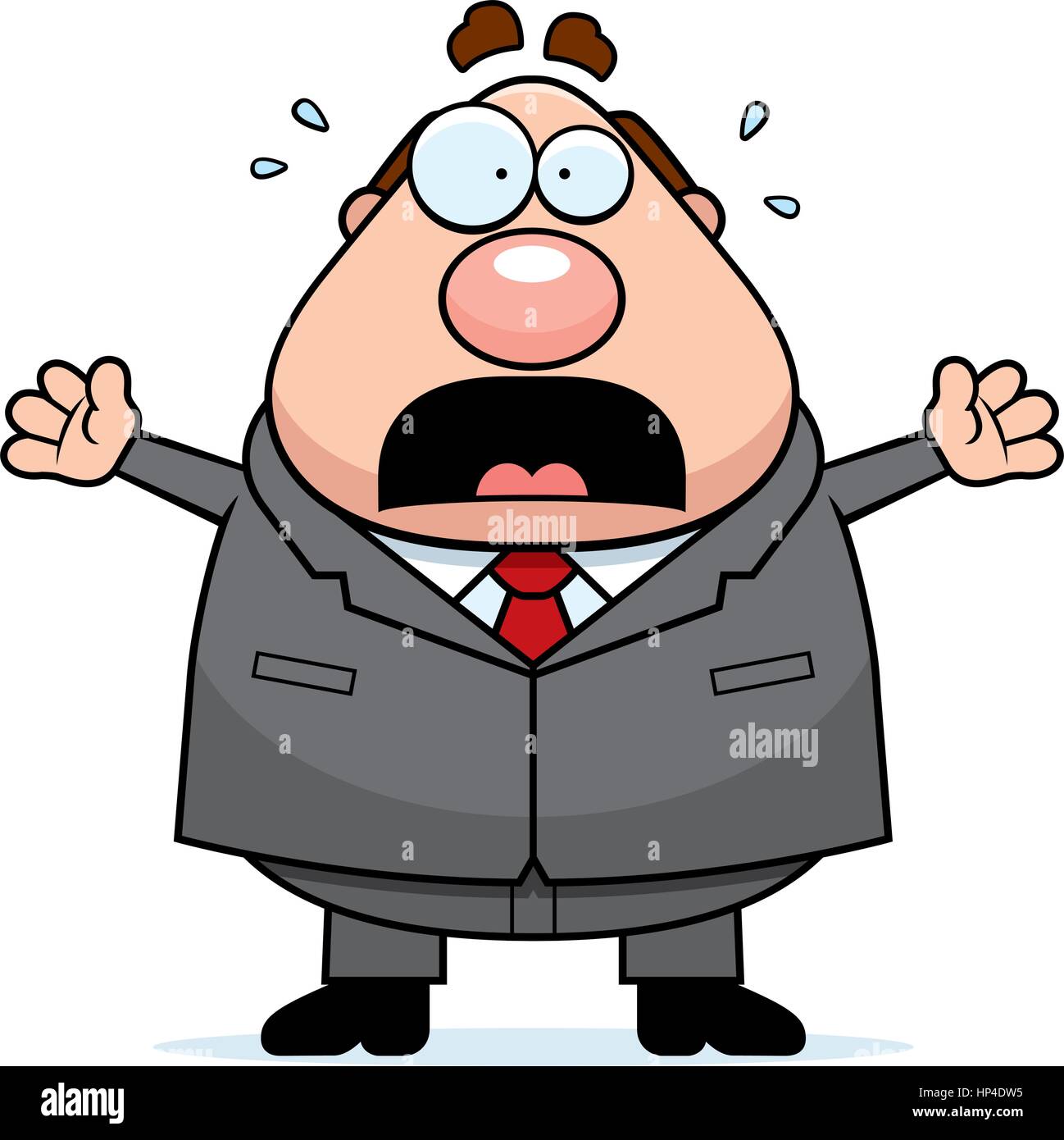 A cartoon boss with a scared expression Stock Vector Image & Art - Alamy