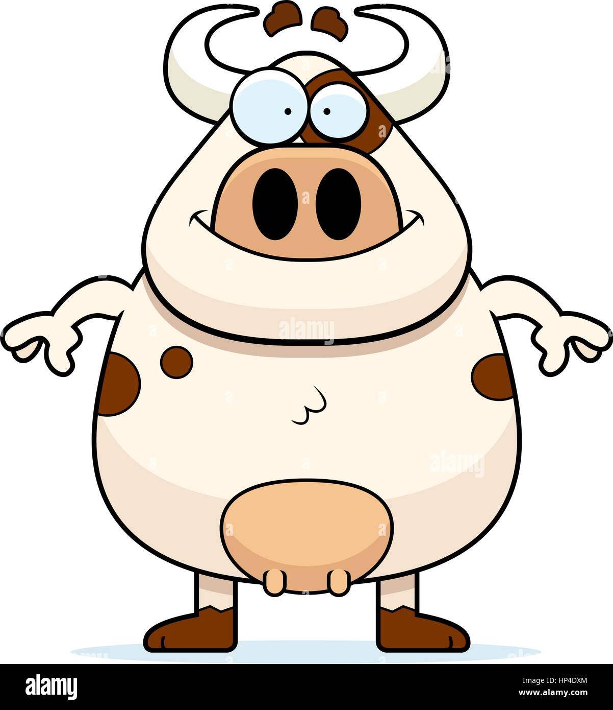 A happy cartoon cow standing and smiling Stock Vector Image & Art - Alamy