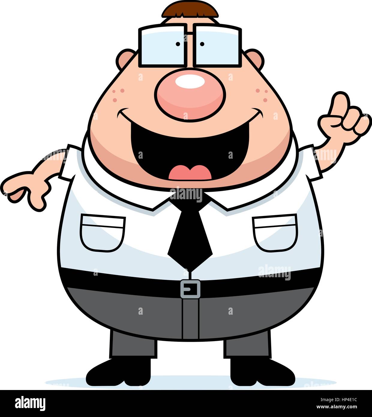 Happy cartoon nerd idea hi-res stock photography and images - Alamy