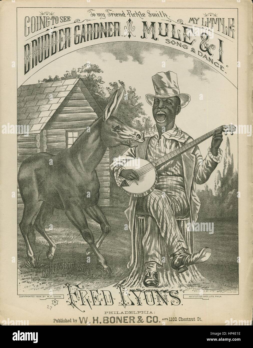 Sheet music cover image of the song 'Going to See My Little Brudder ...